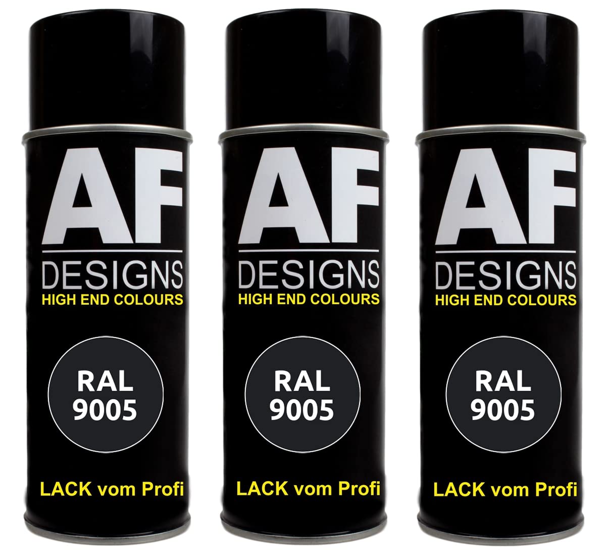 Alex Flittner Designs Lackspray Schwarz matt RAL 9005 TIEFSCHWARZ 3x ...