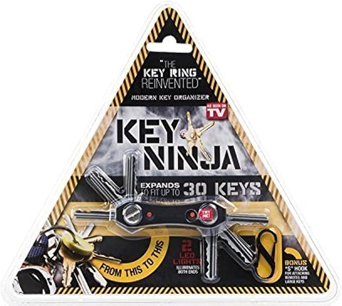 Key Ninja - Organize up to 30 keys, dual LED lights, built in bottle ...