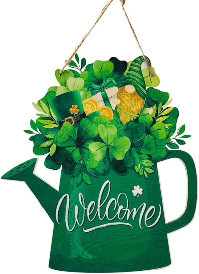 Amazon.com: St patricks Day Decorations Indoor, Hanging Shamrock Wreath ...