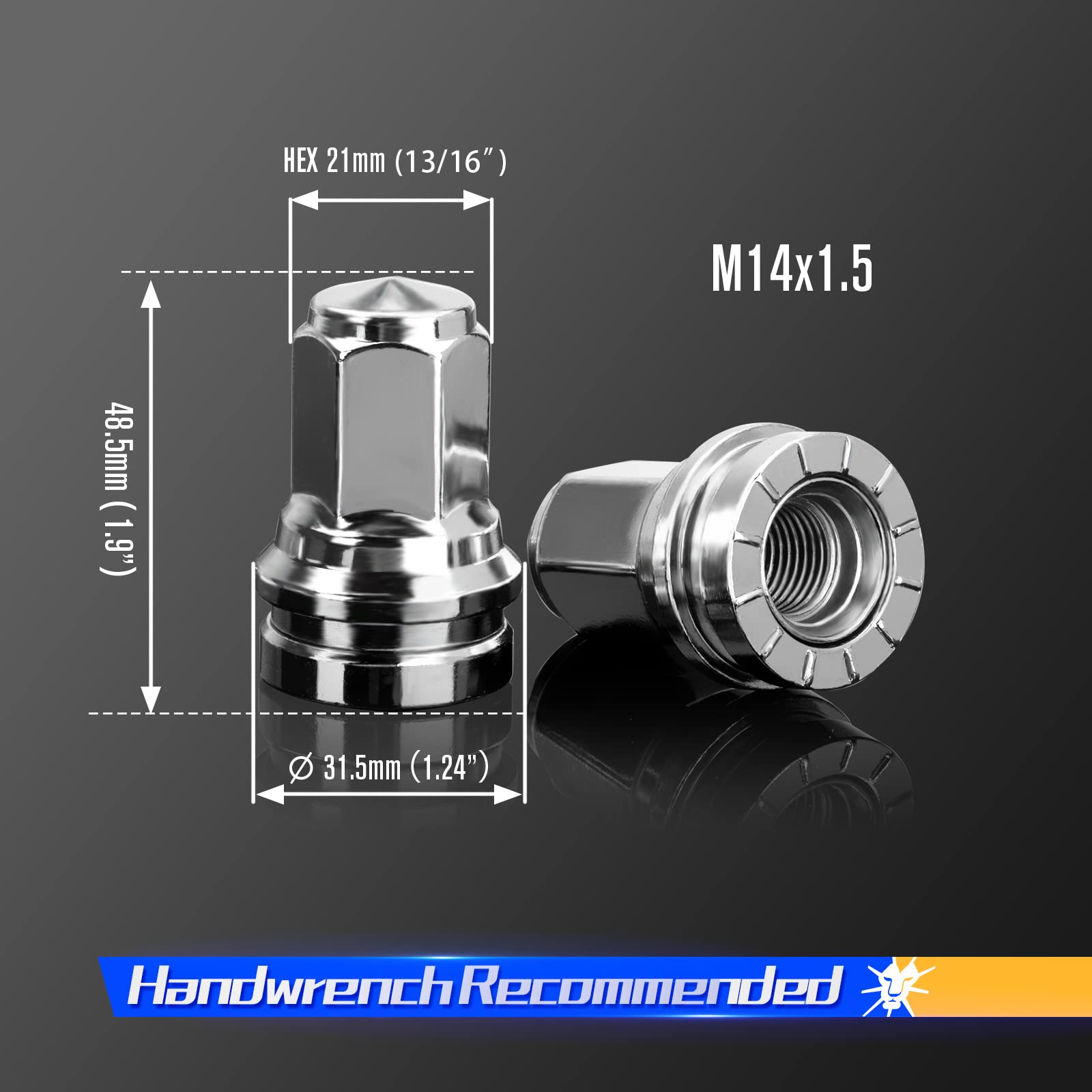 DYNOFIT 14mmx1.5 OEM/Stock Lug Nuts Fit for 2017-2022 Ford F-250 & F ...