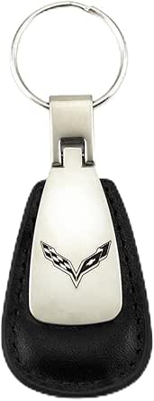 Amazon.com: SR1 Performance C7 Corvette Leather Teardrop Keychain ...