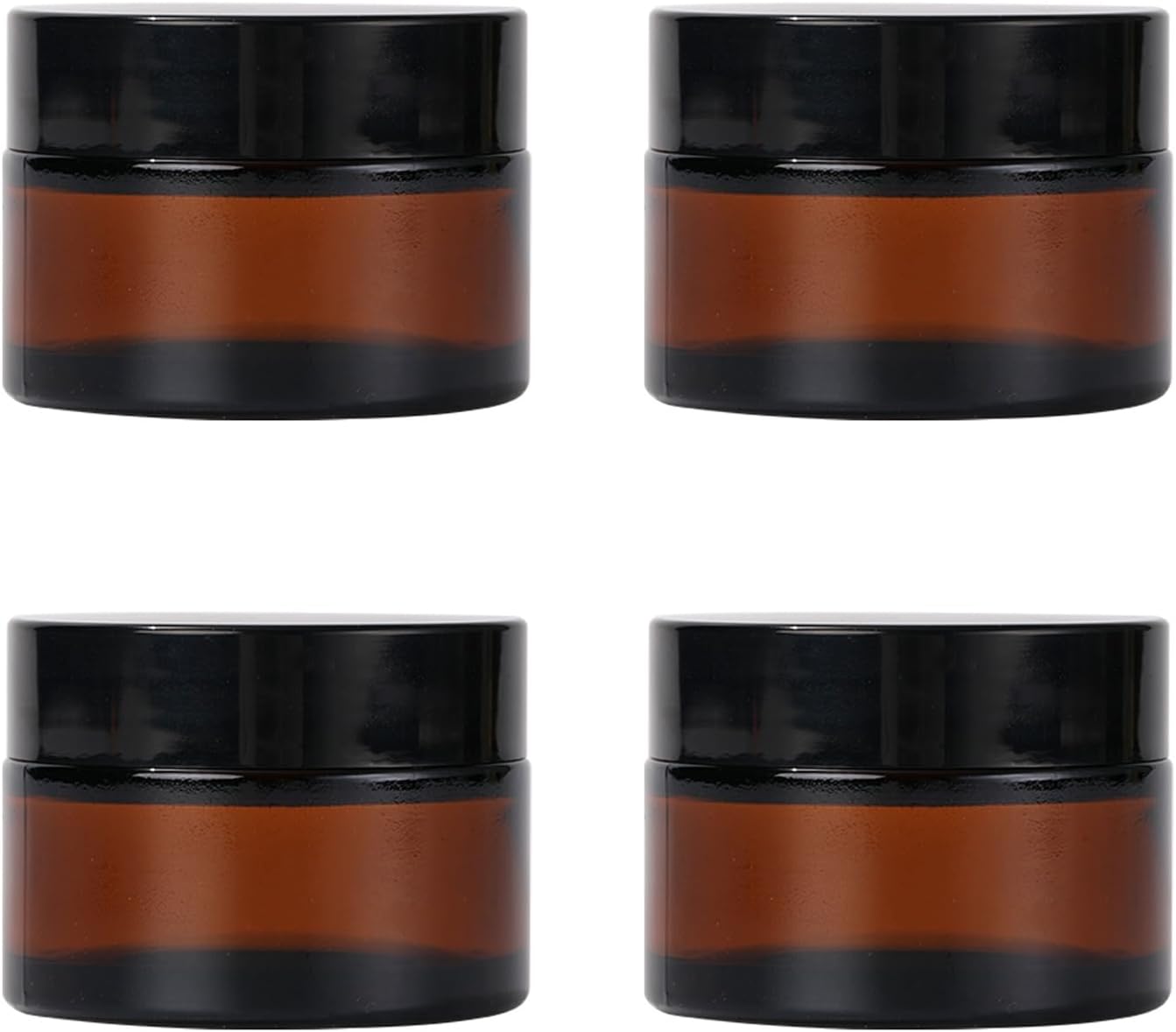 Amazon.com: ZIYIZE Amber Glass Jars with Lids, 4 Pack 1oz Small Glass ...