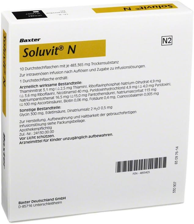 Soluvit N Plv.f.e.Konz.z.Her.e.Infusionslösung : Amazon.de: Drogerie ...
