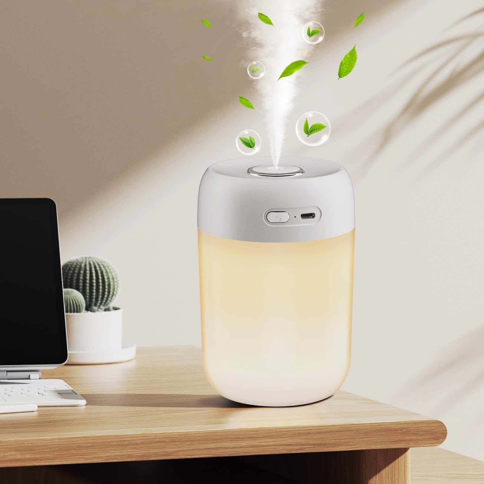 AiQInu Humidificateur d'Air 900ML, Pick-up Dynamique Humidifier Chambre ...