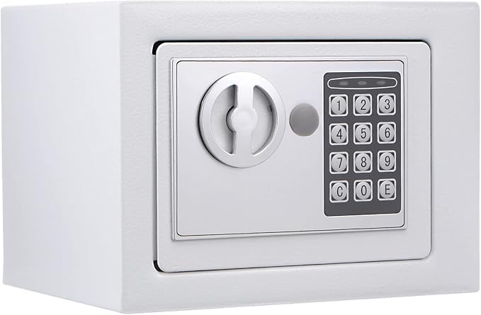PATIKIL Small Safe Box with Lock and Key, 9"x6.7" Drop Slot Digital ...