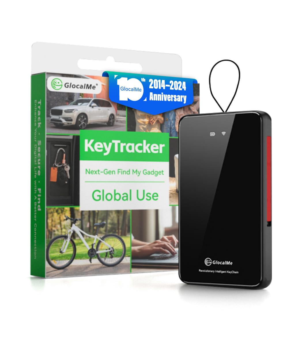 GlocalMe KeyTracker, 4G LTE Globaler GPS Tracker für Kinder, Fahrzeuge, Gepäck & Wertsachen ...