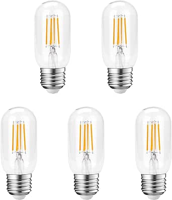 G.W.S® LED Filament Bulb, T45 E27 Edison Screw, LED Tubular Bulb, 4W ...