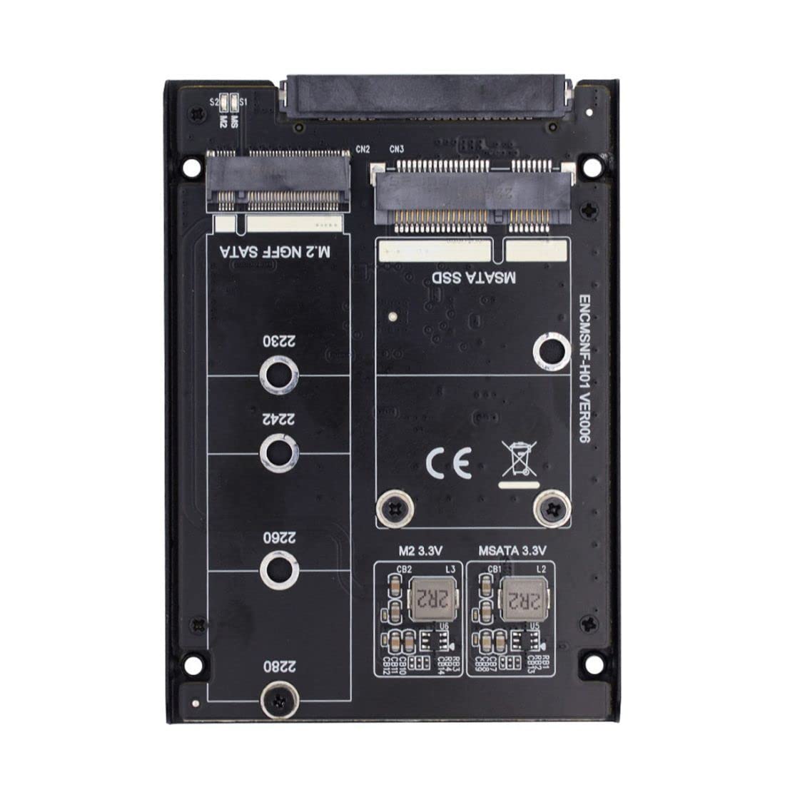 Amazon.com: chenyang MSATA ＆ M.2 NGFF SATA SSD to 2.5" SATA 2 in 1 ...