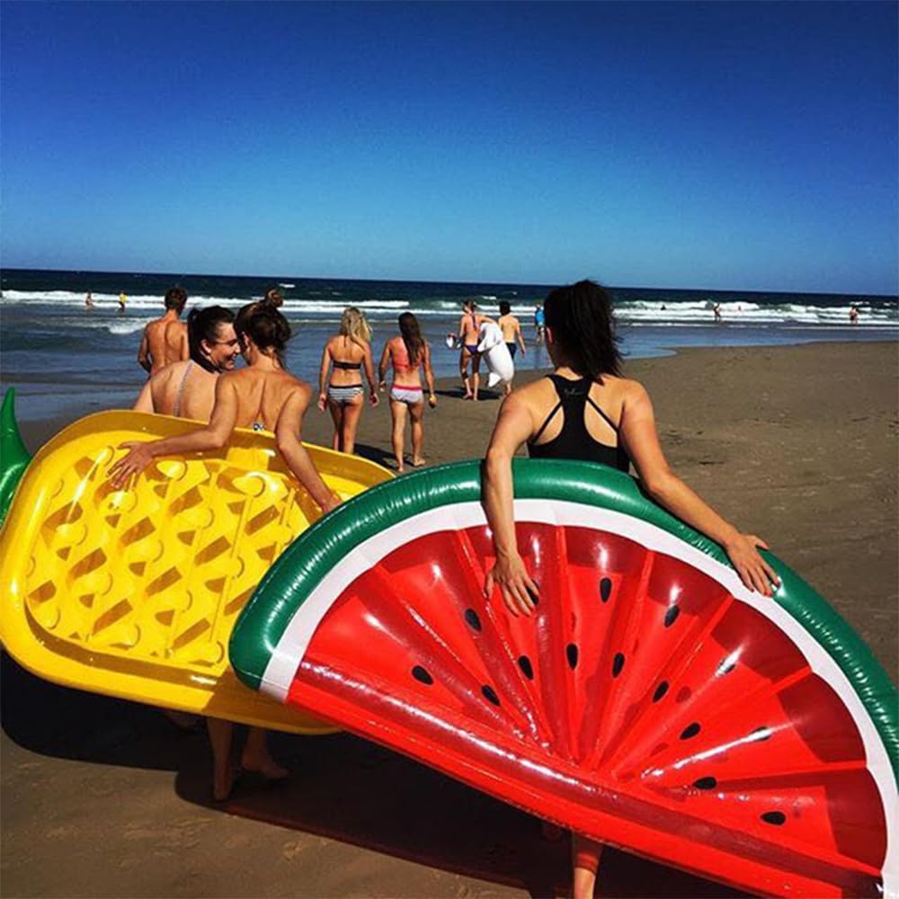 Inflatable Pineapple and Watermelon Pool Float – 2PCS Pool Floats, Pool Inflatables, Giant Pool ...