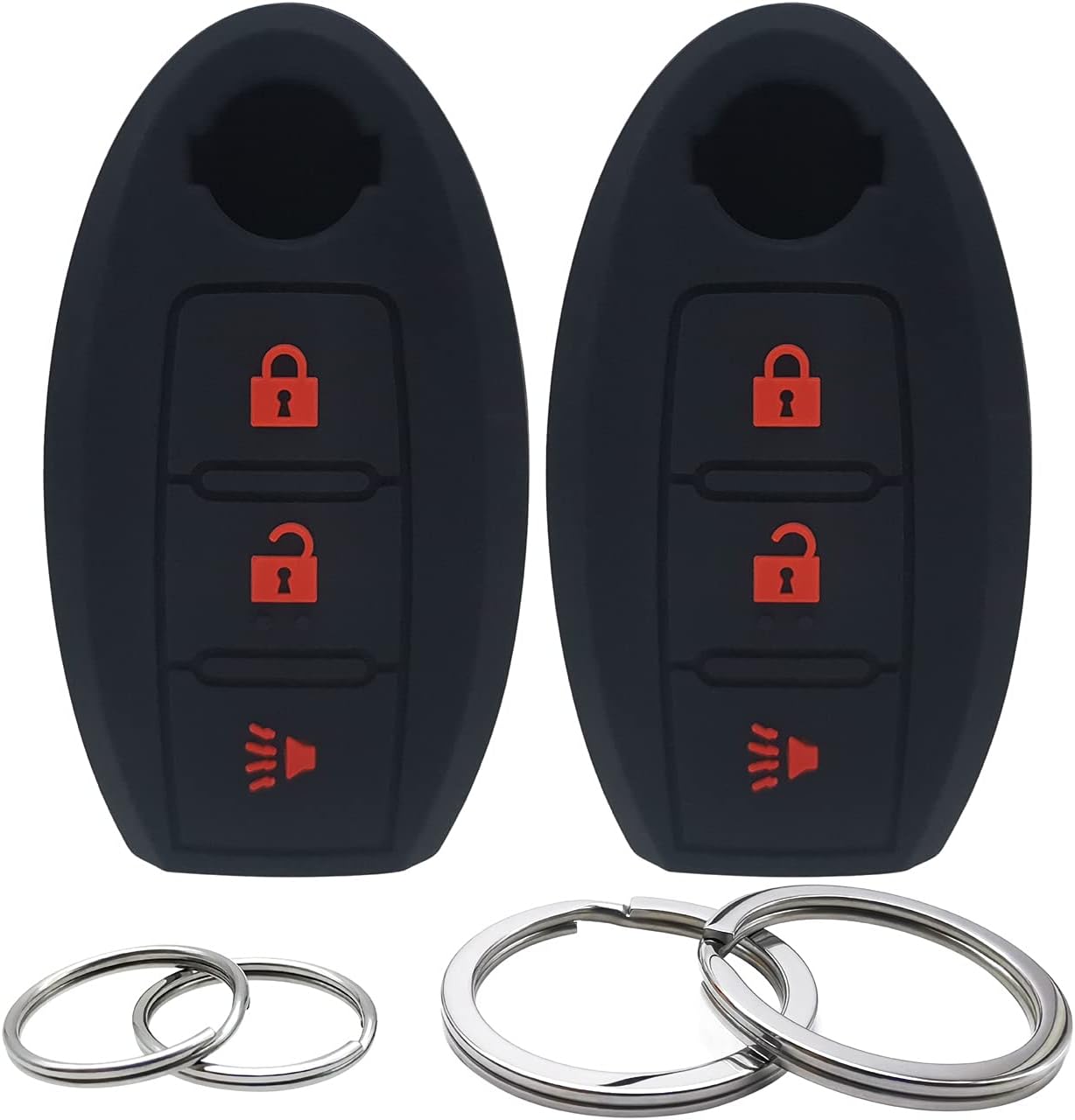 Amazon.com: Silicone Key Fob Cover Remote Keyless Case Protector ...