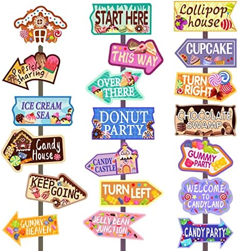 Amazon.com: LOKIPA 20 PCS Candyland Party Decorations, Candy Land ...