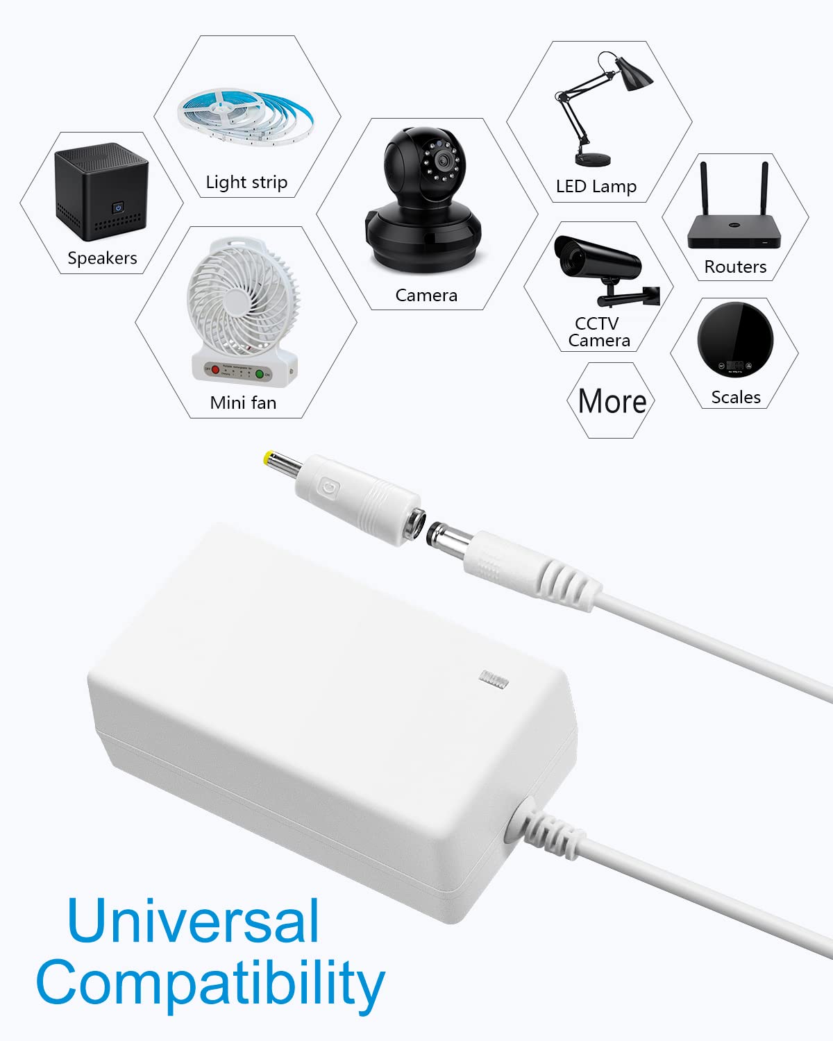 120 To 12 Volt Transformer DC 12V 3A Power Adapter, 36 Watt AC 100-240V ...