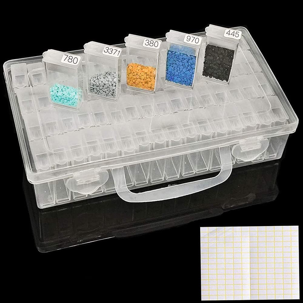 SanerDirect 32 Grids Diamond Painting Drill Storage Containers, Diamond ...