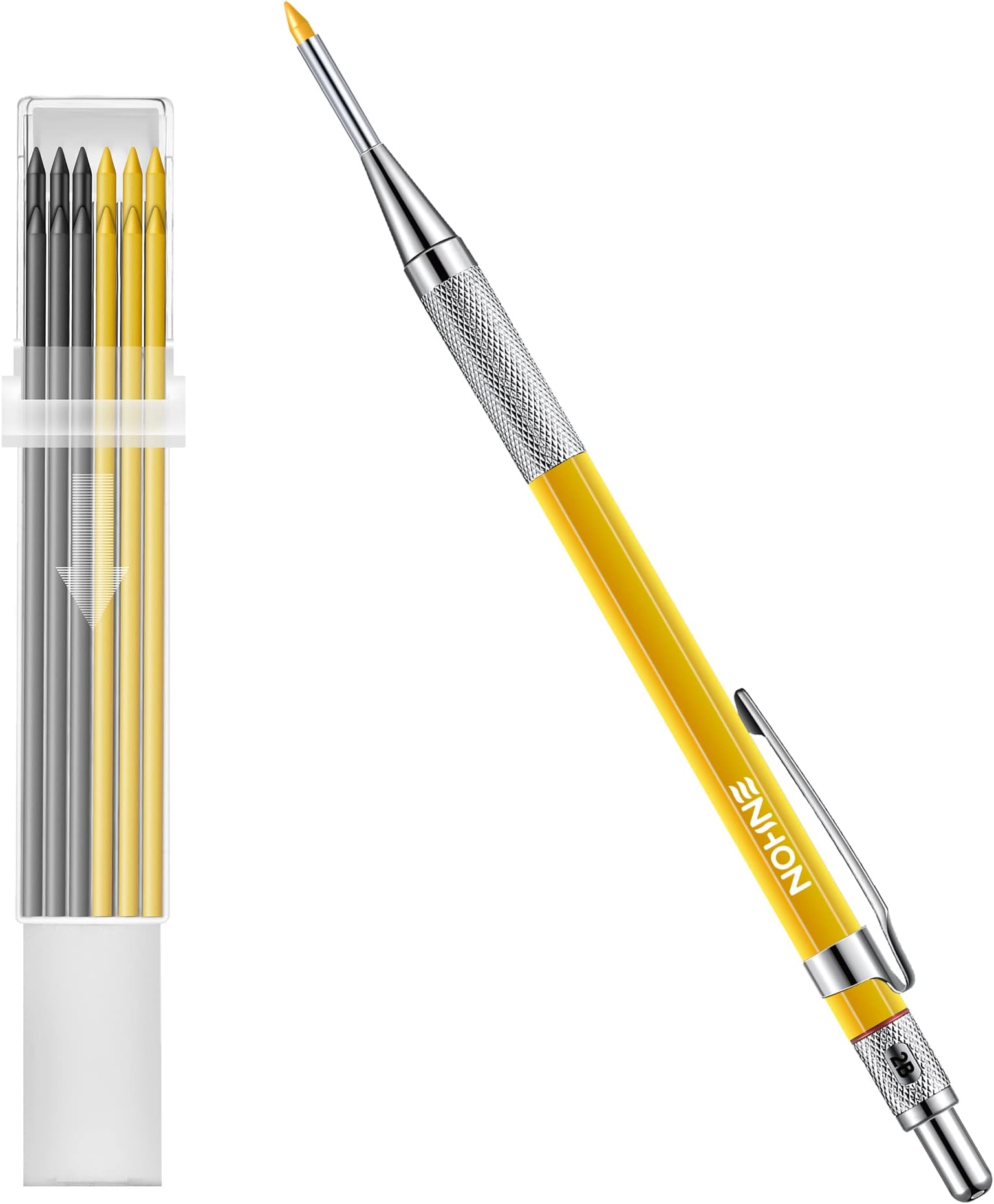 Amazon.com: Enhon 2mm Mechanical Carpenter Pencil Set with 12 Marker ...