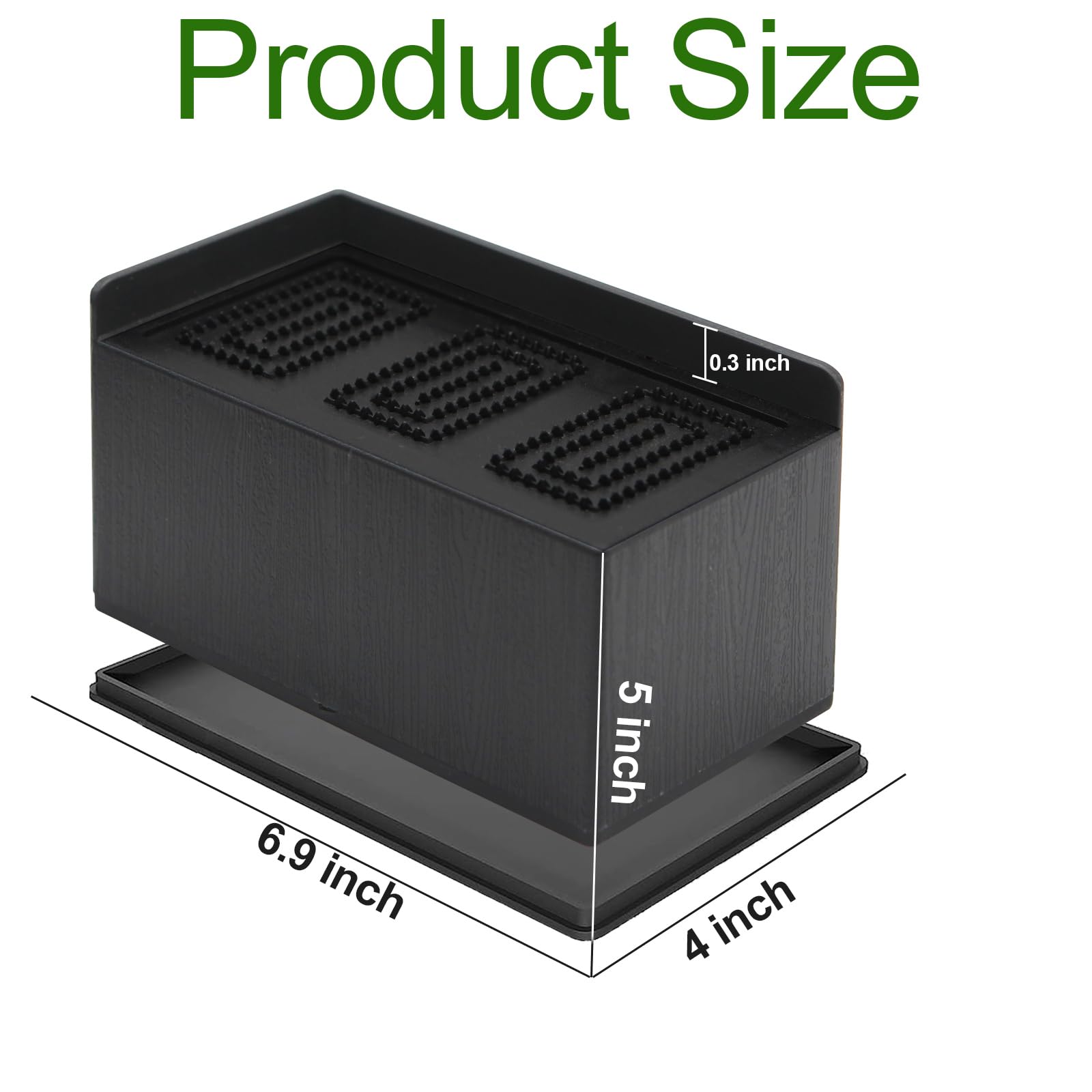 Snapklik.com : Bed Risers 5 Inch, Oversized Extra Wide Bed Frame Risers ...