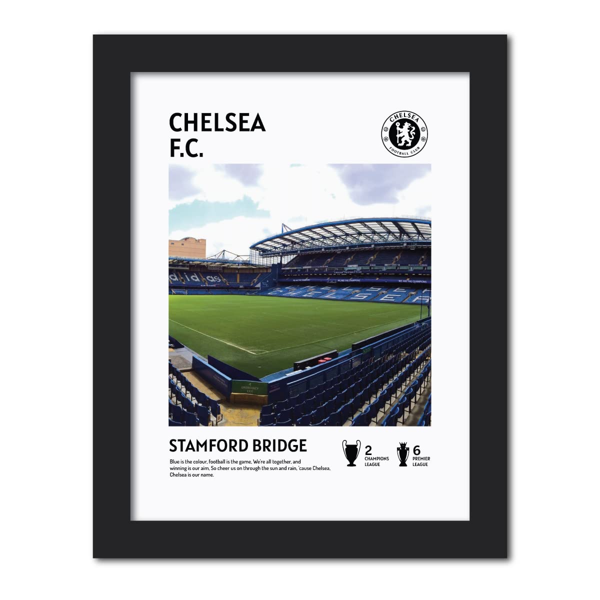 TenorArts Chelsea FC Stadium Stamford Bridge Laminated Poster Framed ...