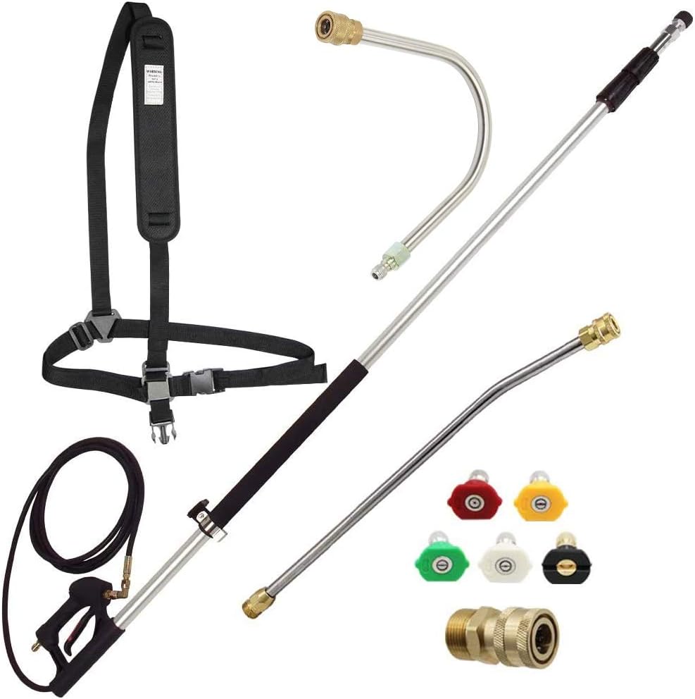 Amazon.com: 24 FT Pressure Washer Extension Wand with Telescoping Pole ...