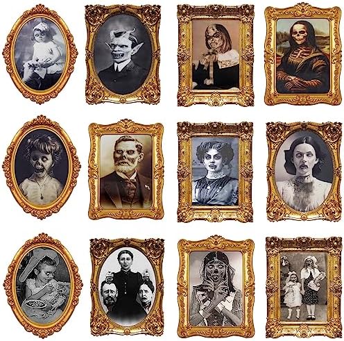 Amazon.com - YBB 4 Pack Halloween Moving Picture Frame, 3D Changing ...