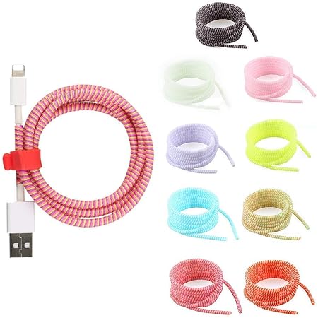 Cable Protector | Spiral 1.5 Meter / 150 cm | Plastic Cord Wire Charger ...