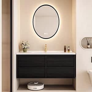 Amazon.com: High QLO Bathroom Vanity - Floating Black Bathroom Vanity ...