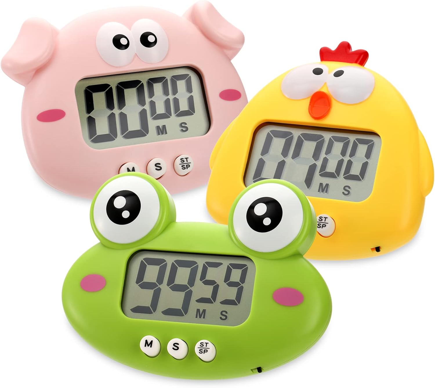 Amazon.com: DEAYOU 3-Pack Digital Kitchen Timer, Small Electronic ...