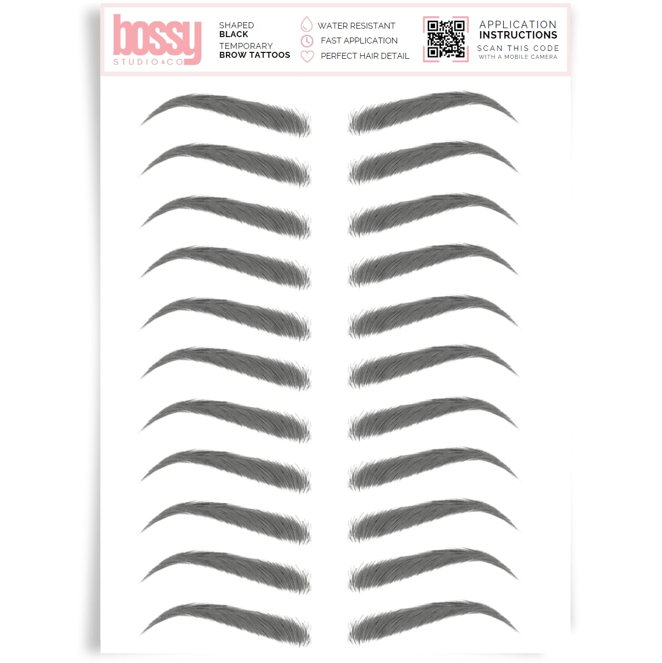 Amazon.com : Brows by Bossy Studio & Co Temporary Eyebrow Tattoos ...