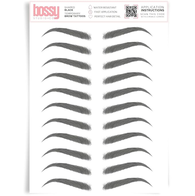 Amazon.com : Brows by Bossy Studio & Co Temporary Eyebrow Tattoos ...