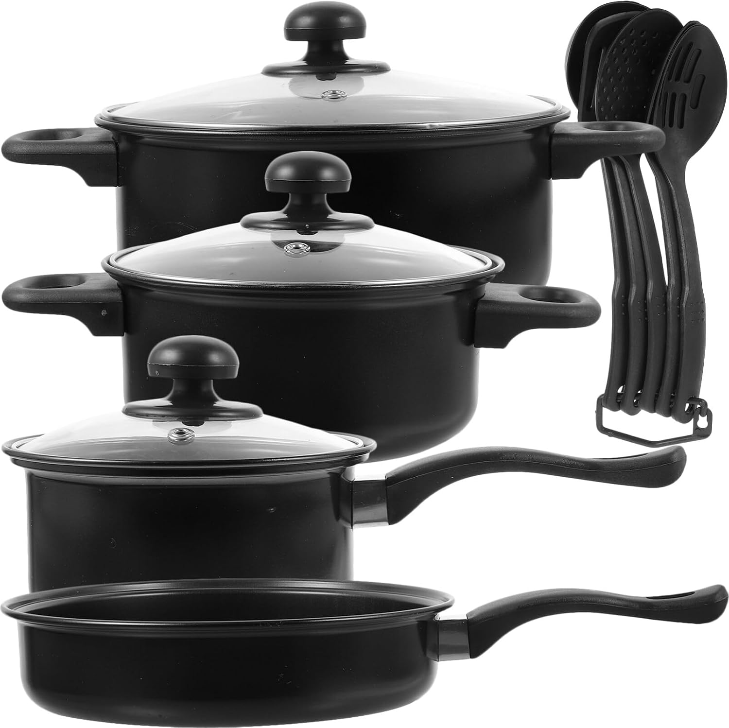 Amazon.com: BESTonZON Iron Pan Pot 7 Pcs Iron Pots and Pans Set 4 ...