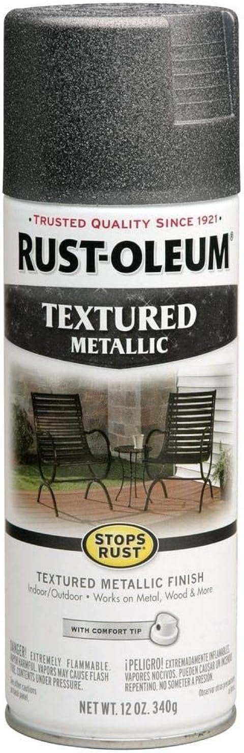 Rust-Oleum 262658 Metallic Textured Spray Paint, 12 oz, Excalibur : Buy ...