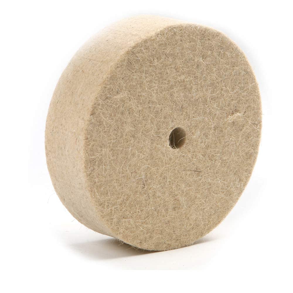 CBRIGHT 1PC 100mm Wool Fabric Disc Polishing Buffing Wheels Pads ...