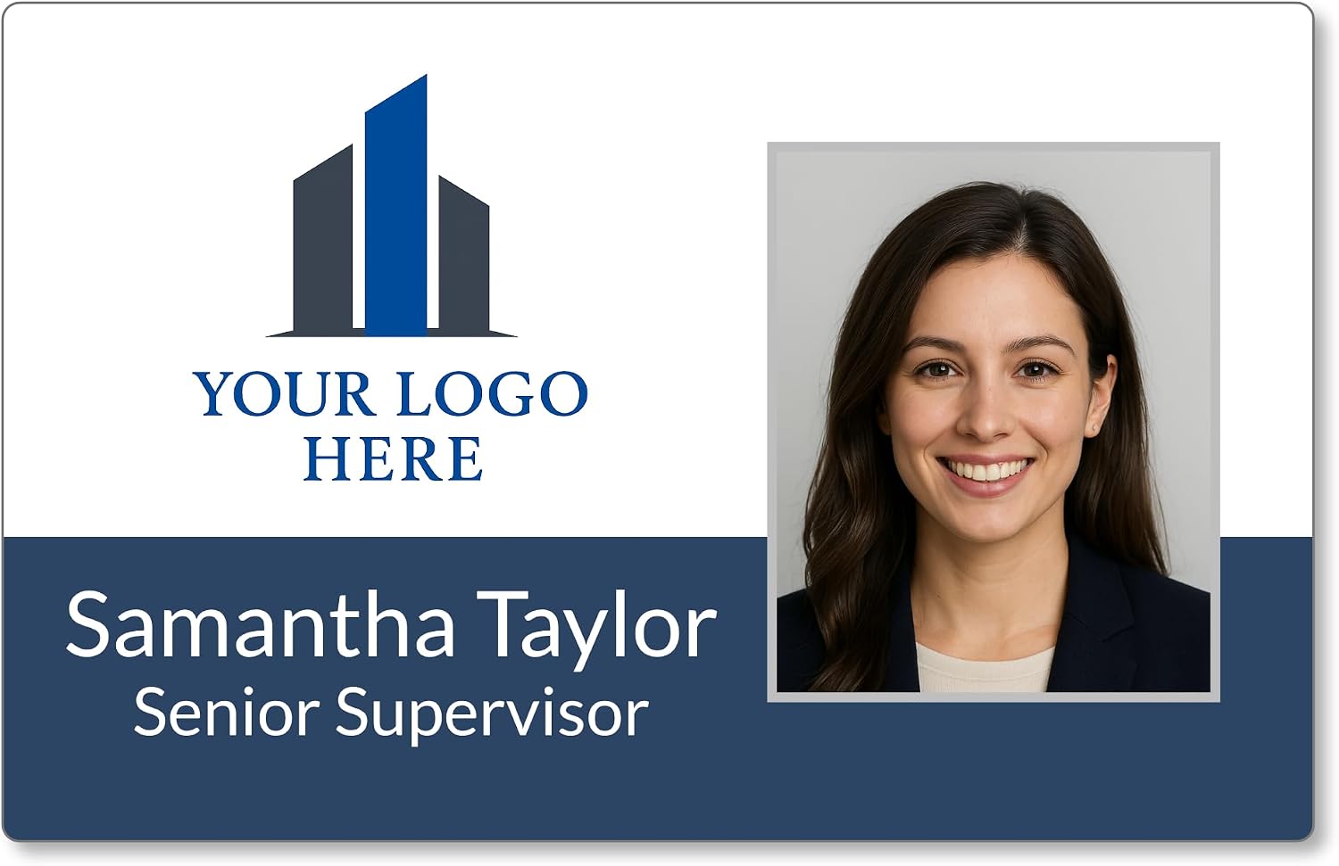 Personalised Photo ID Card and Business Logo. Choice of Colours for ...