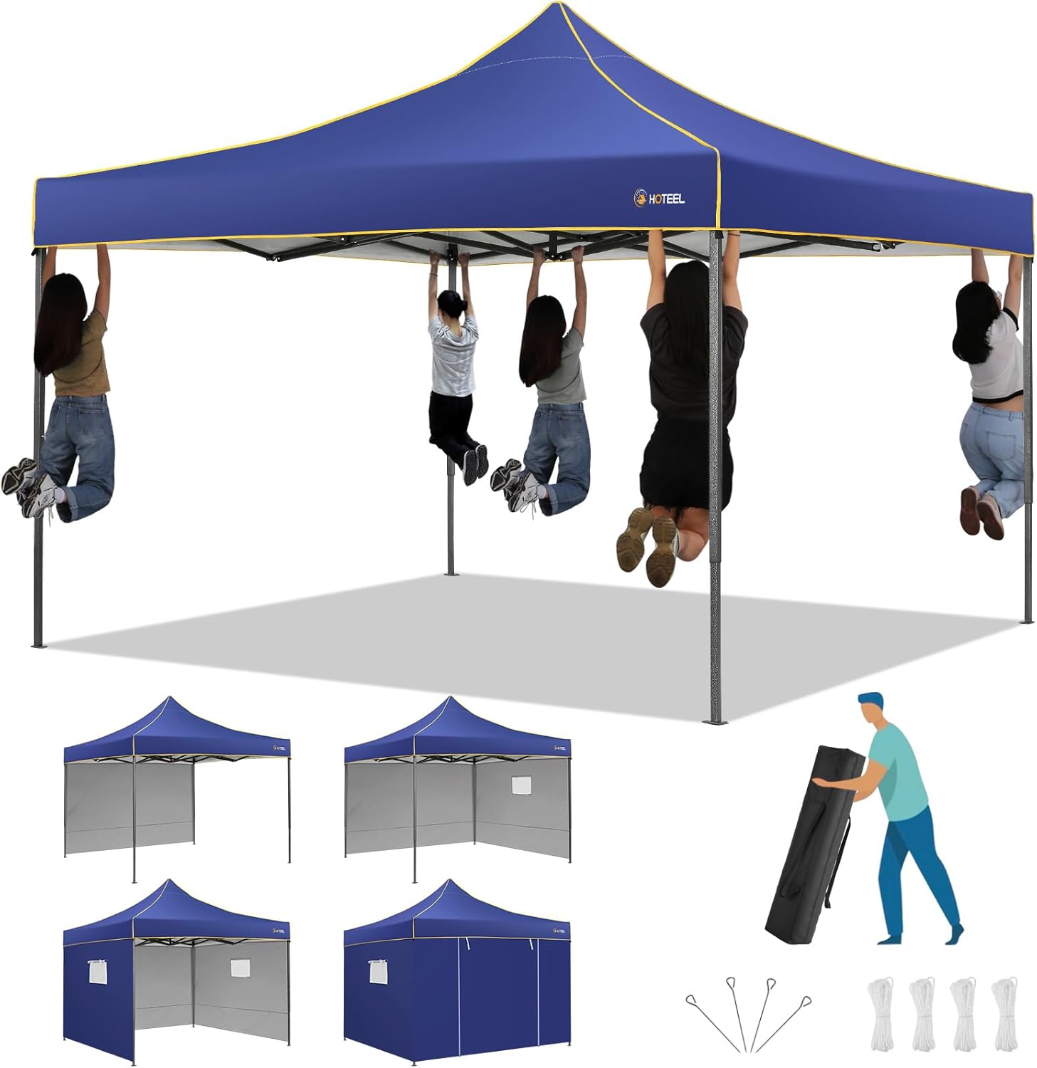 Amazon.com : HOTEEL Canopy Tent 10x10 Pop Up Canopy, Ez Up Canopy with ...