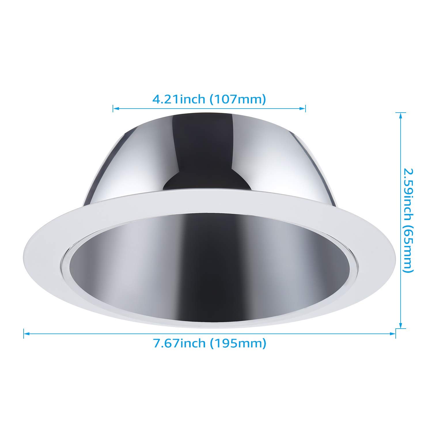 TORCHSTAR 12-Pack 6 Inch Aluminum Reflector Recessed Can Light Trim ...