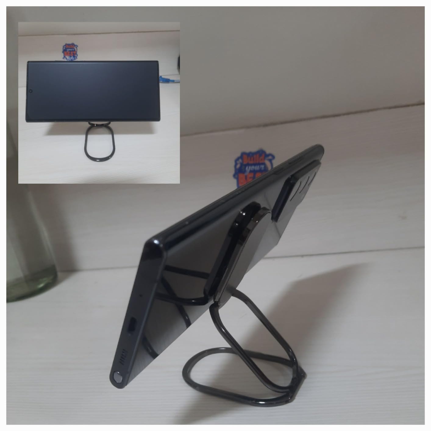 ZORBES® Mobile Stand Foldable Phone Stand 3M Self-Adhesive Metal ...