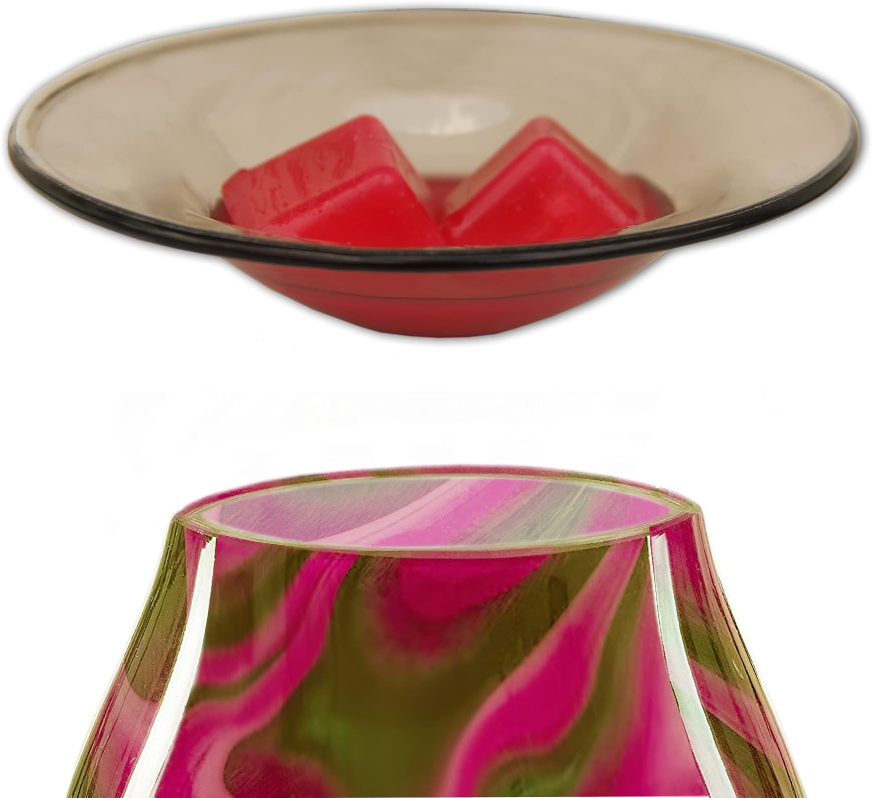 Amazon.com: Replacement Oil Warmer Dish Round Glass Dish Wax Melt ...