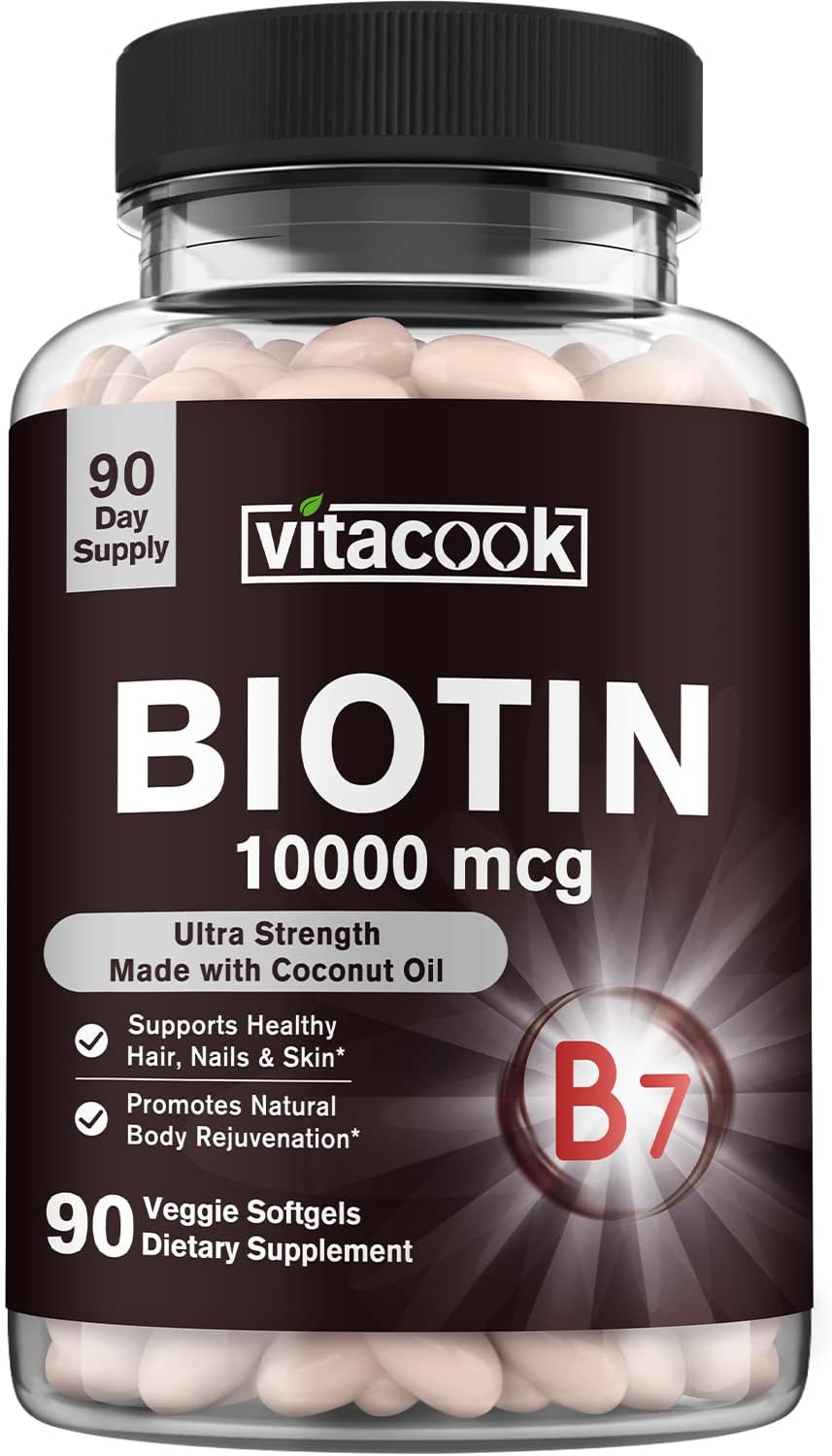 Amazon.com: Puregen Labs Biotin 10,000 MCG Supports Healthy Hair, Skin ...