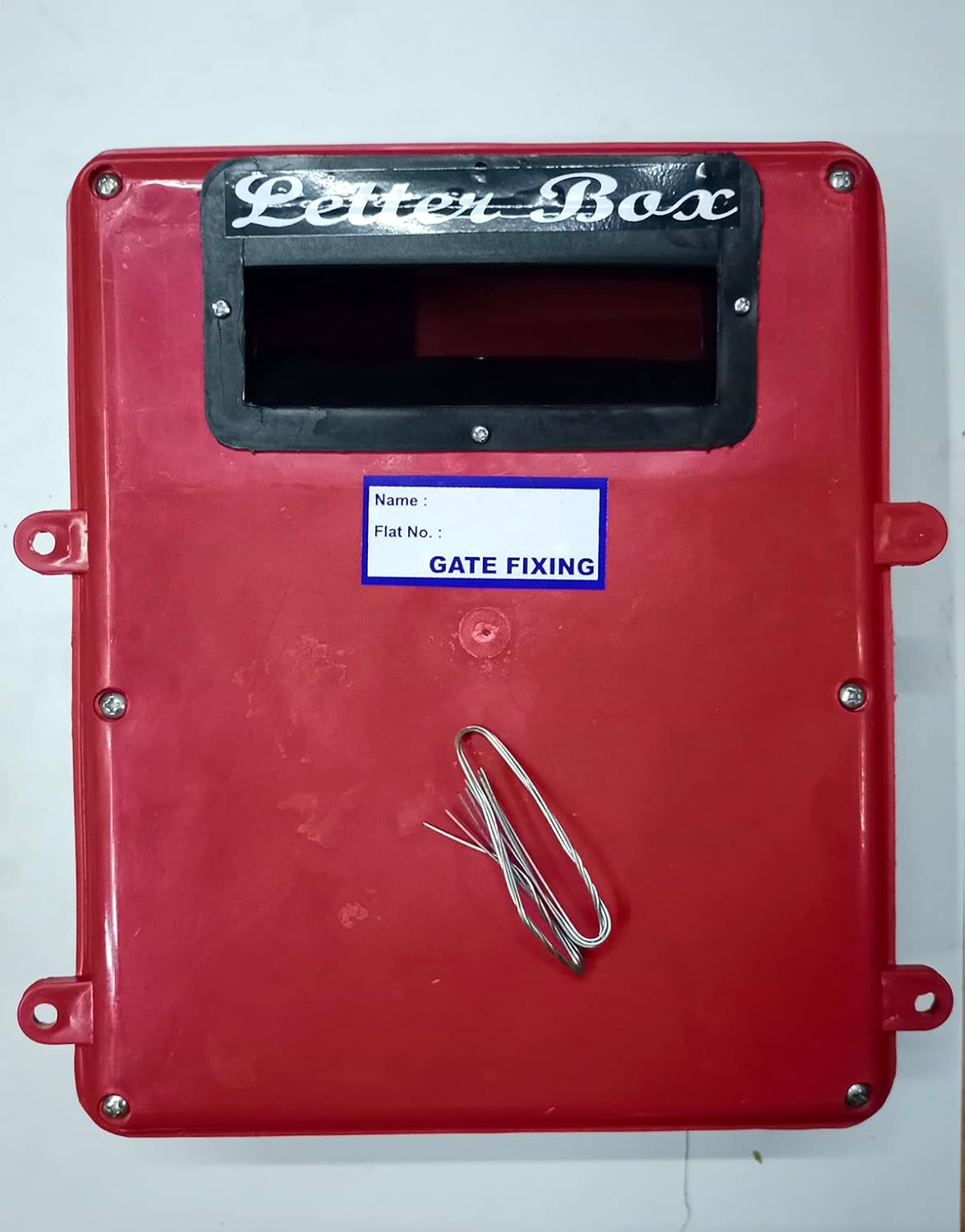 Gate Fixing Letter Box with Steel Binding Wire (Red) 11 x 10.5 x 4 inch ...