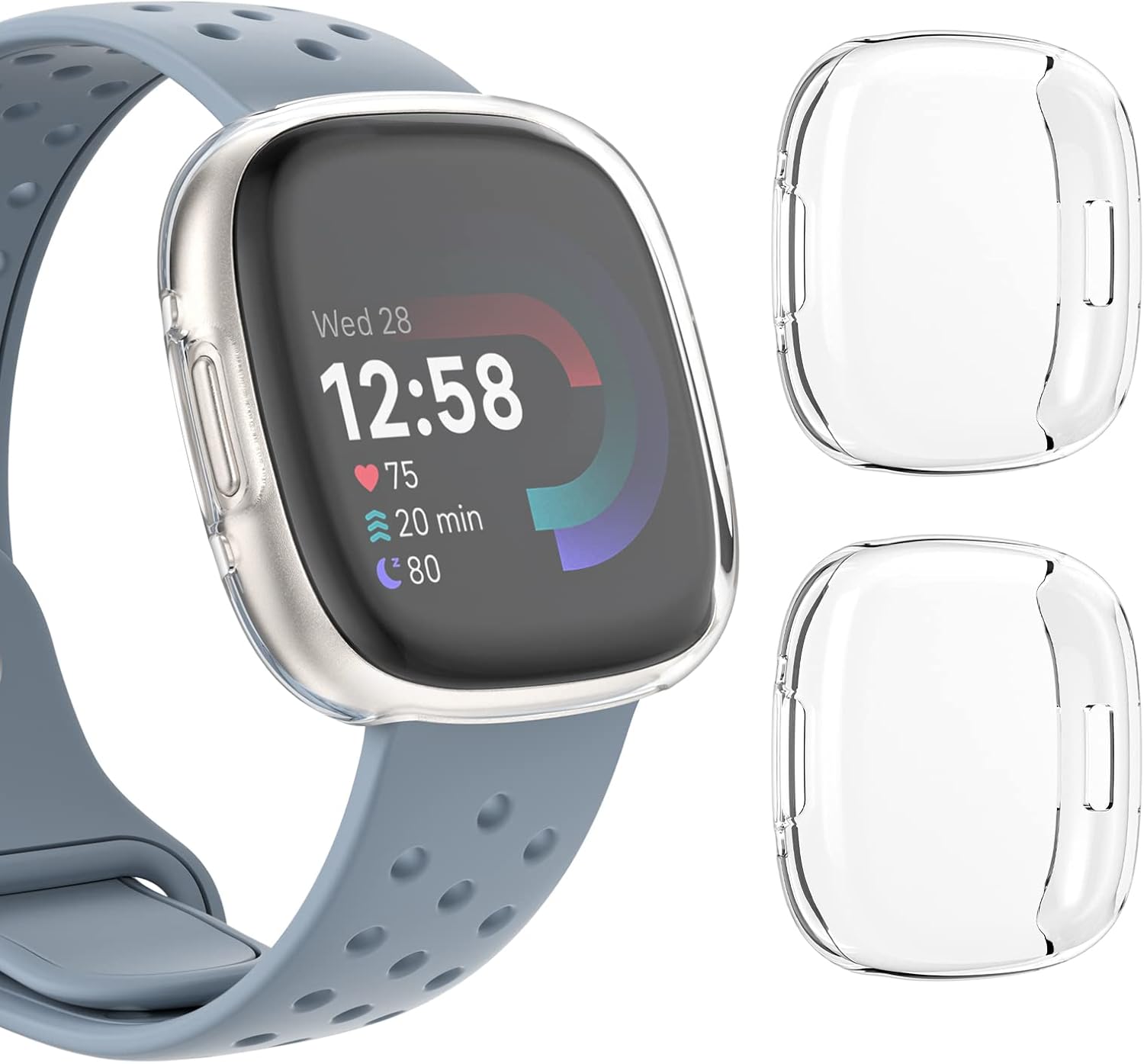 DULIPING 2-Pack Screen Protector Compatible with Fitbit Versa 4/Sense 2 ...