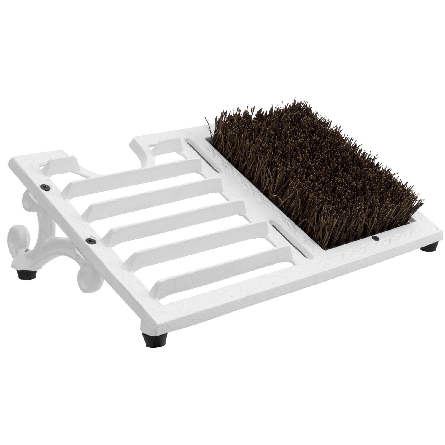 Amazon.com: MyGift Heavy Duty Vintage White Cast Iron Angled Shoe ...