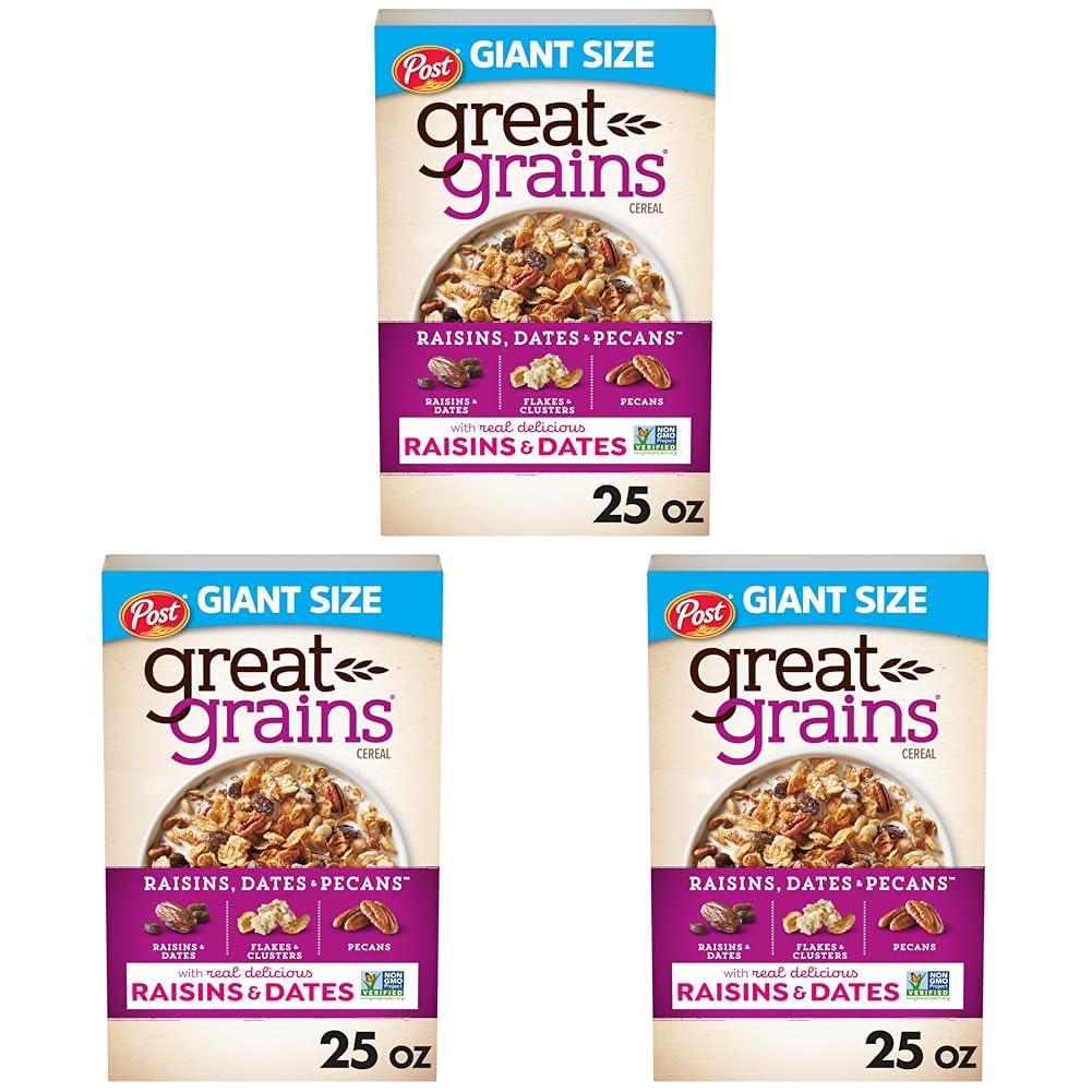 Amazon.com: Post Great Grains Raisins Dates and Pecans Breakfast Cereal ...