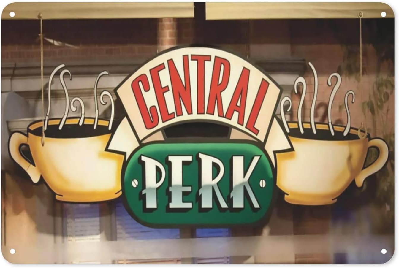 Amazon.com: NEZIH Tin Sign Friends Central Perk Metal Retro Wall Signs ...