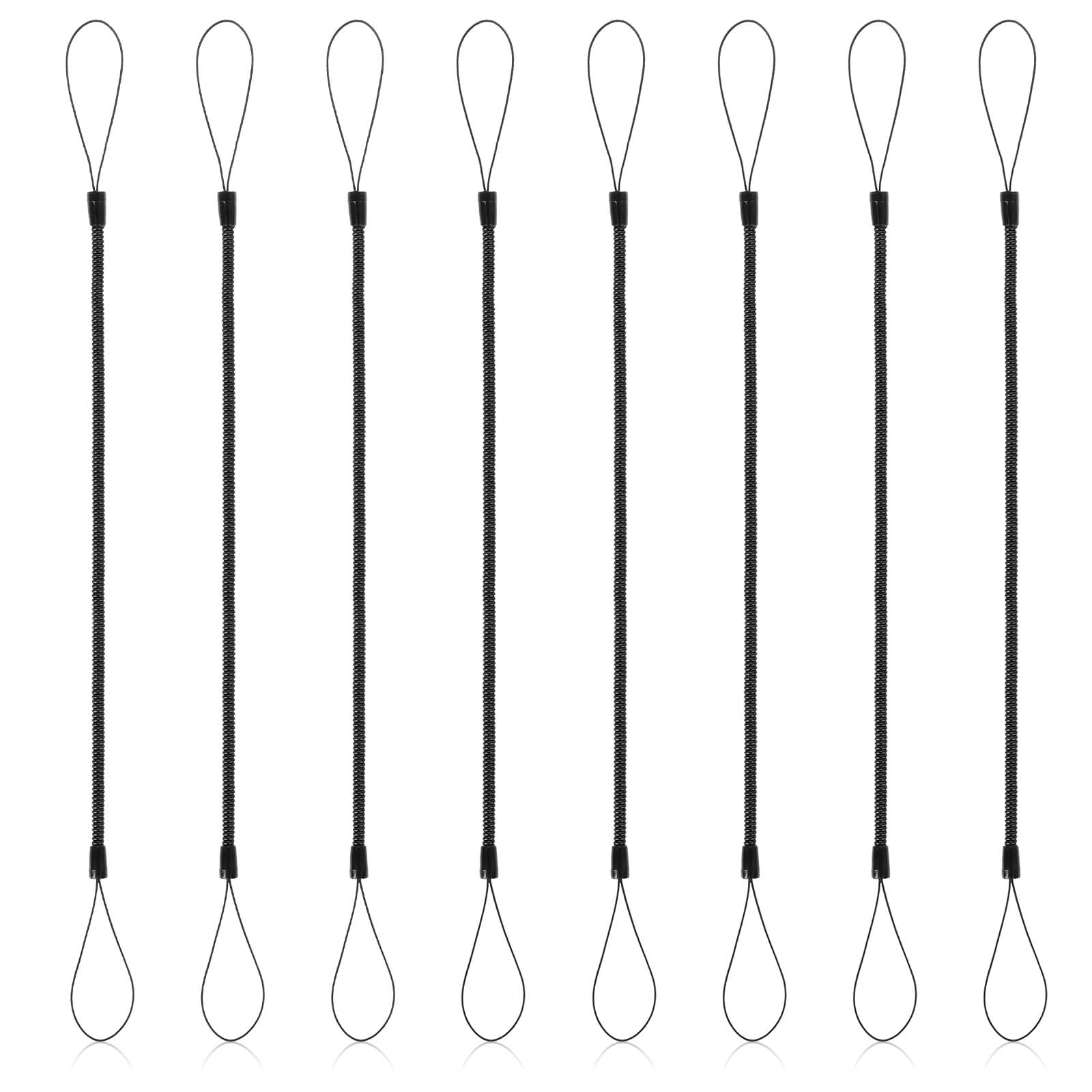 Amazon.com: 8 PCS Elastic Lanyard Tether Retractable Spring Coil Strap ...