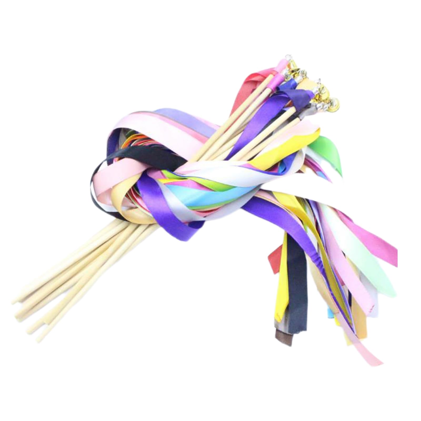 Amazon.com: 12 Piece Wands Wedding Streamers Fairy Sticks Ribbon Sticks ...