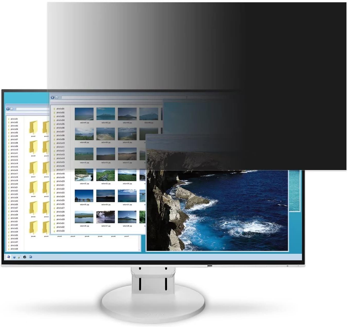 Amazon.co.jp: EIZO FlexScan EV2451-WT 23.8インチ 対応プライバシーフィルター 覗き見防止フィルター ...