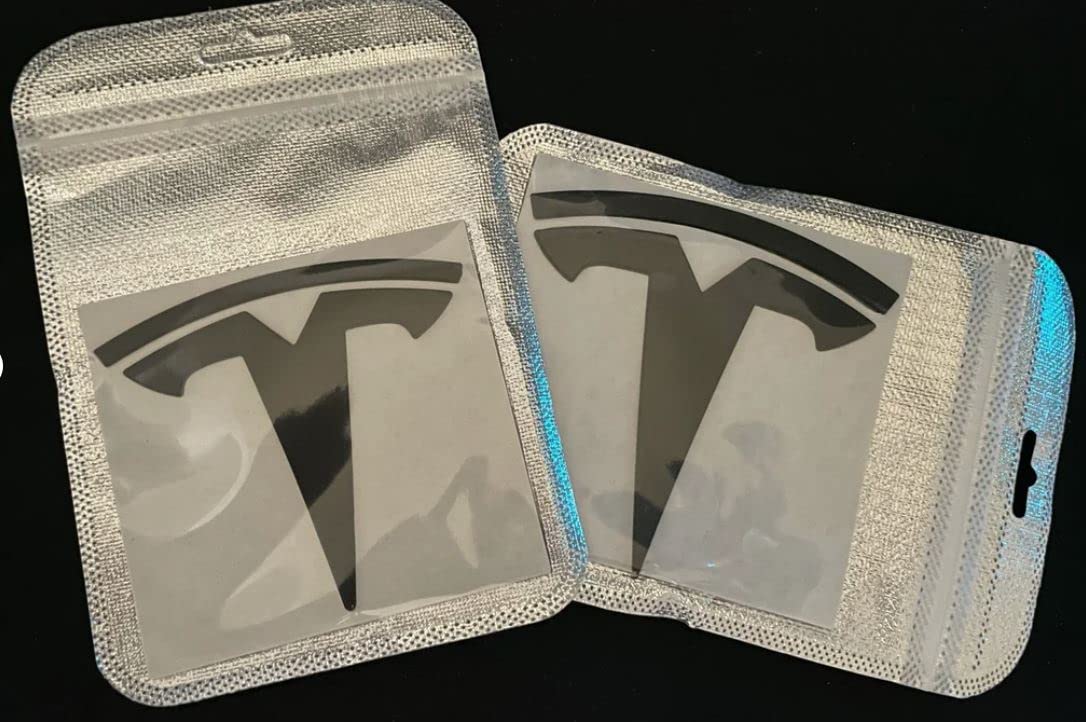 Amazon.com: EVMIZE Tesla T Logo Emblem Set Front Rear Metal Model Y ...