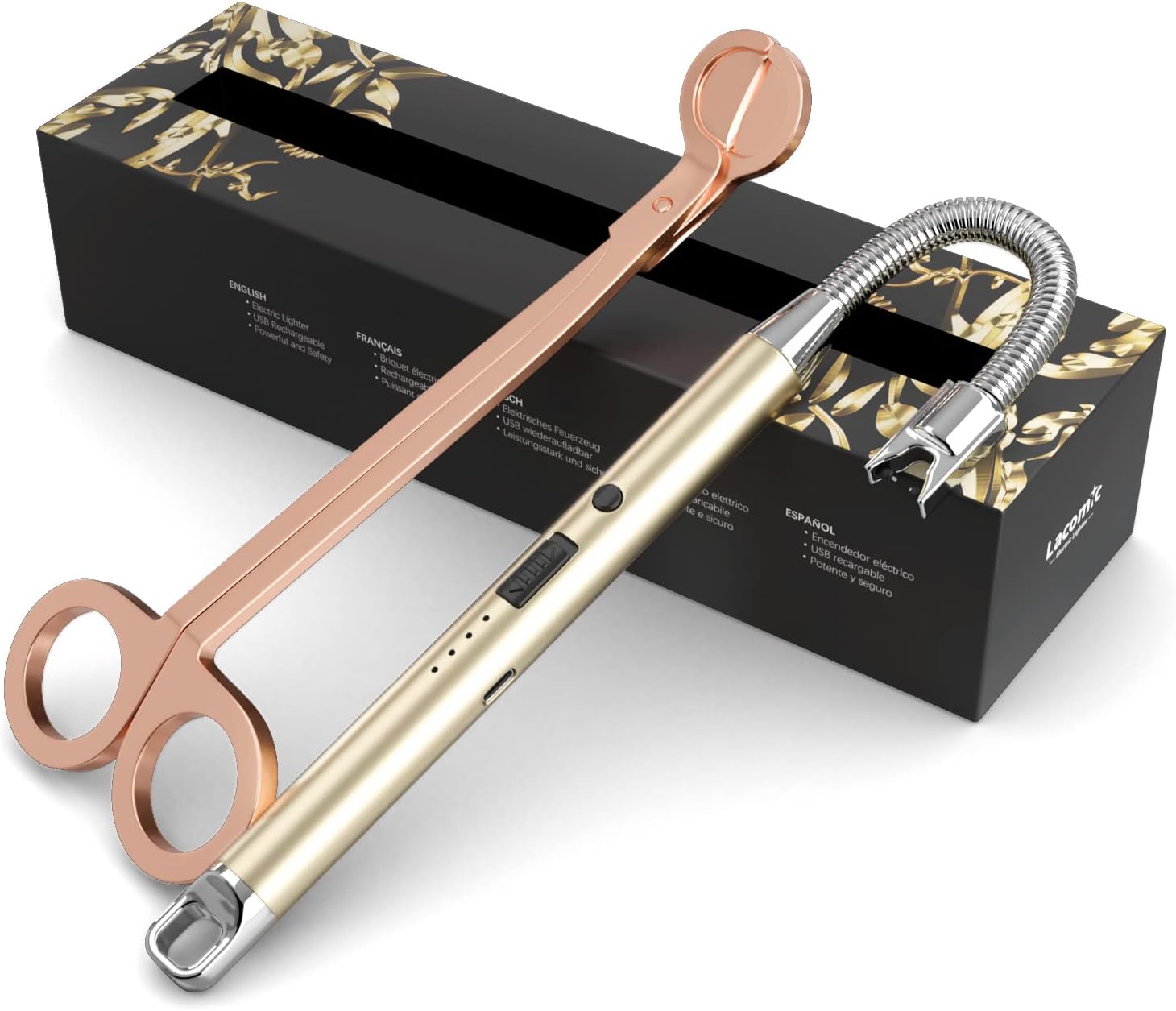 Amazon.com: VAVICO Candle Wick Trimmer Snuffer Arc Lighter Set Candle ...