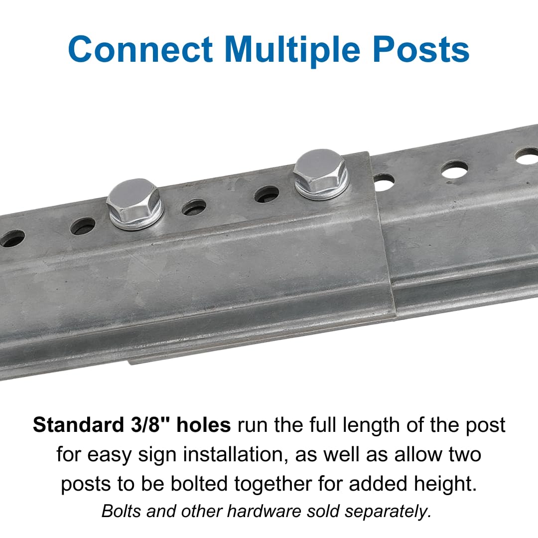 Snapklik.com : 8 Foot Long Pre Drilled Sign Posts For Outside Use ...