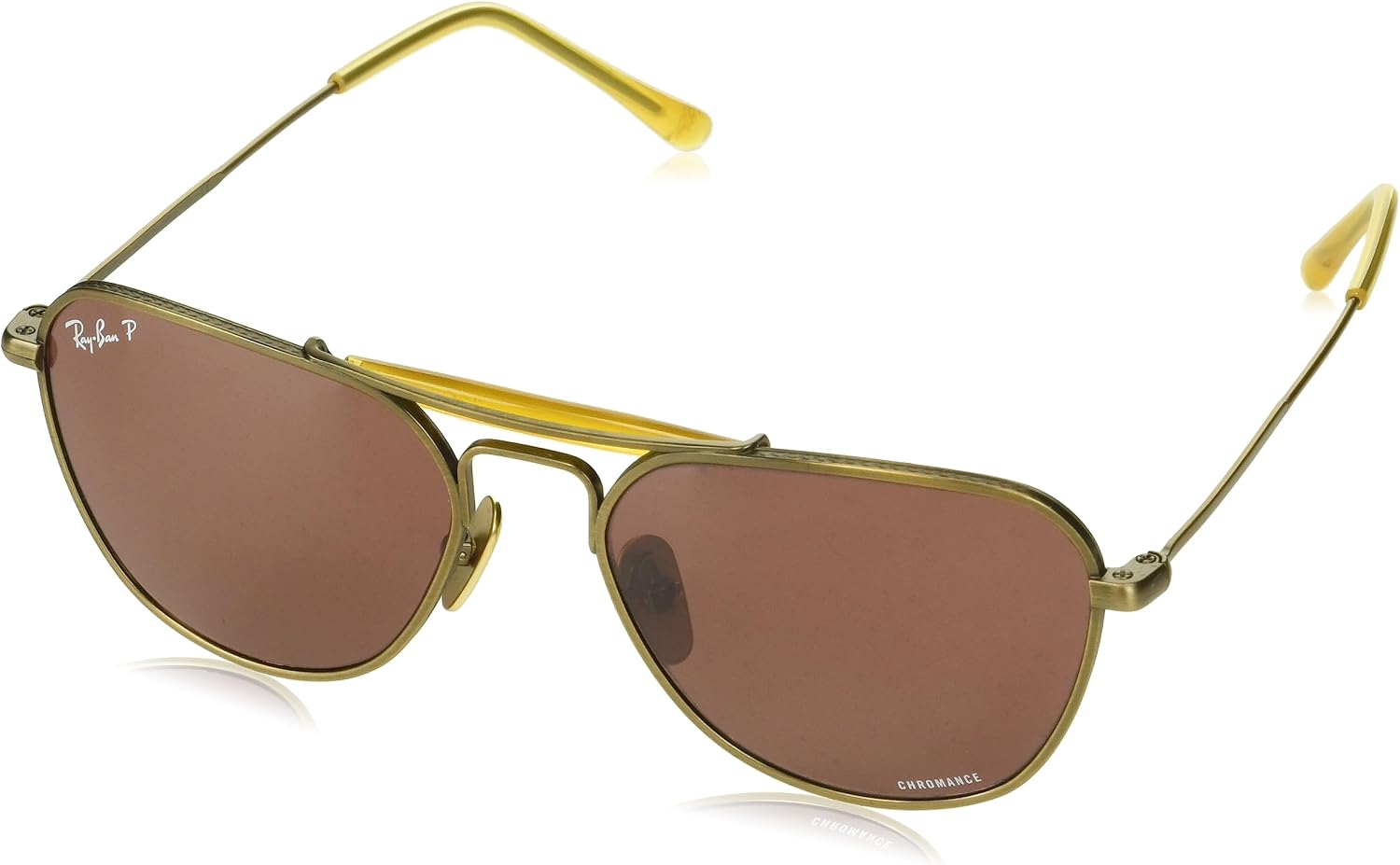 Amazon.com: Ray-Ban Rb8258 Frank Ii Titanium Pilot Sunglasses ...