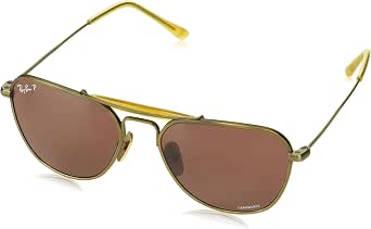 Amazon.com: Ray-Ban Rb8258 Frank Ii Titanium Pilot Sunglasses ...