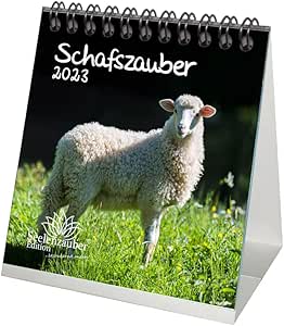 Sheep Magic Desk Calendar for 2023 Format 10 cm x 10 cm Sheep and Lamb ...